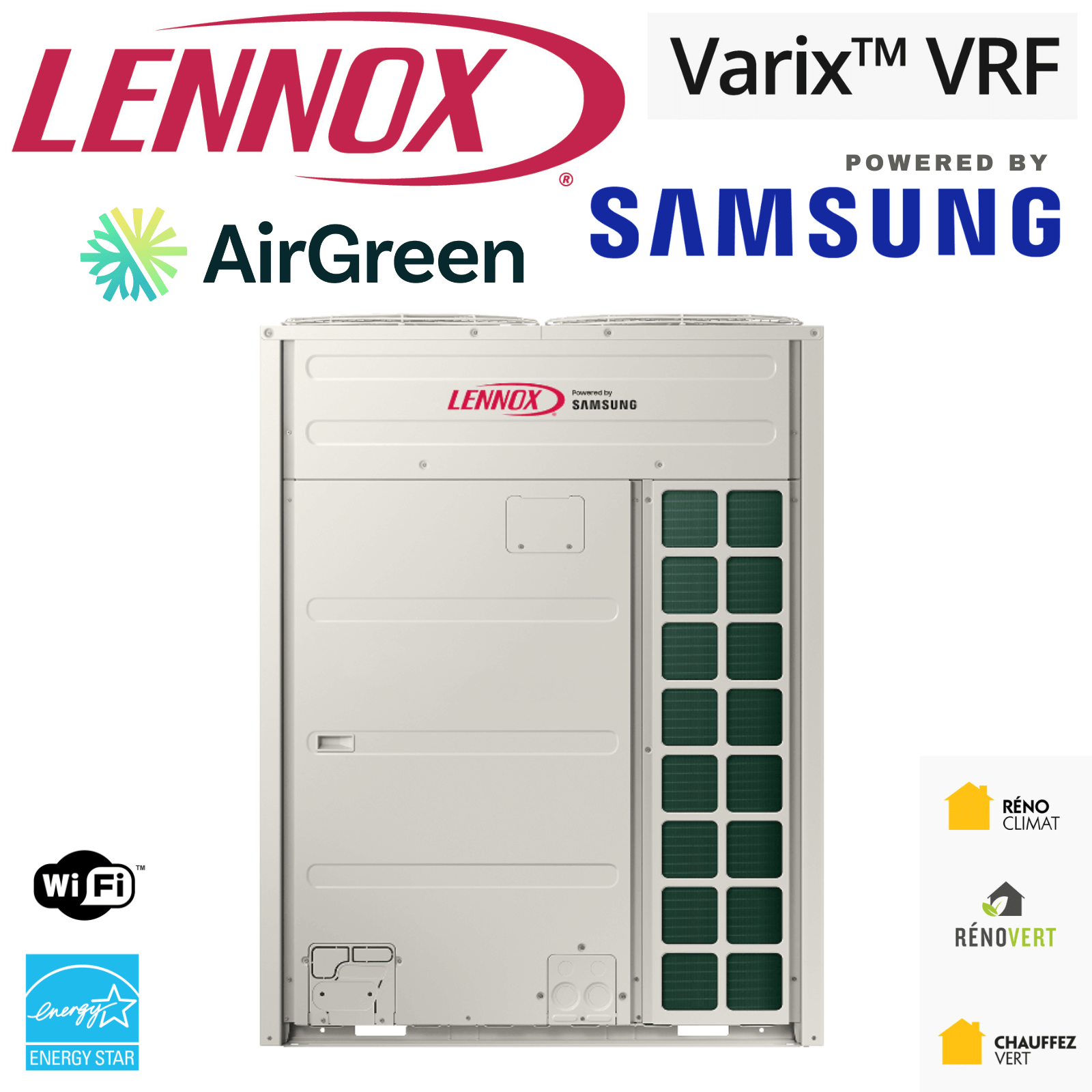 LENNOX Varix VRF MultiZone | 20 Tonnes 575V | Pièces par Samsung ...