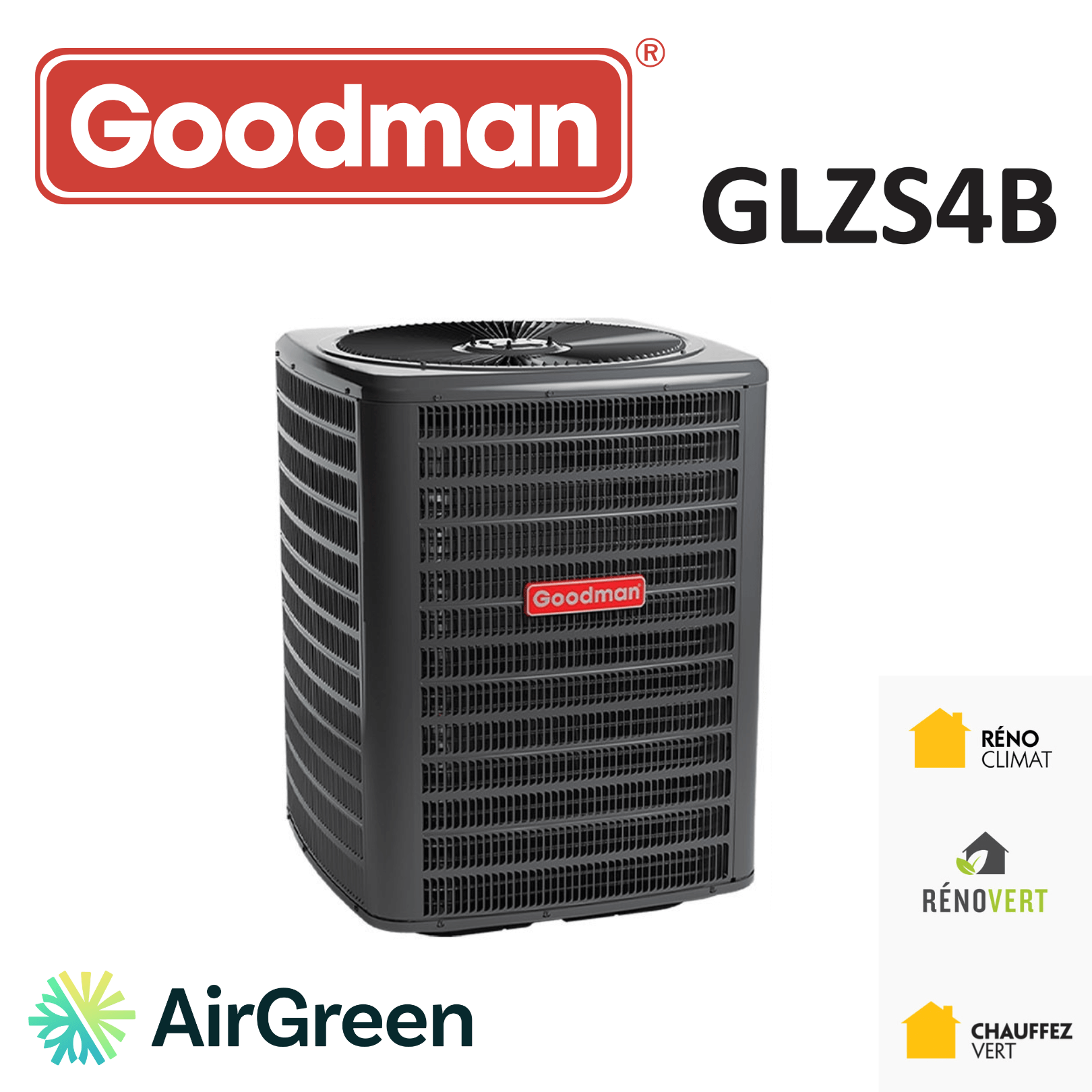 Goodman GLZS4B R32 Central Heat Pump | 3.5 Tons | Montreal, Laval