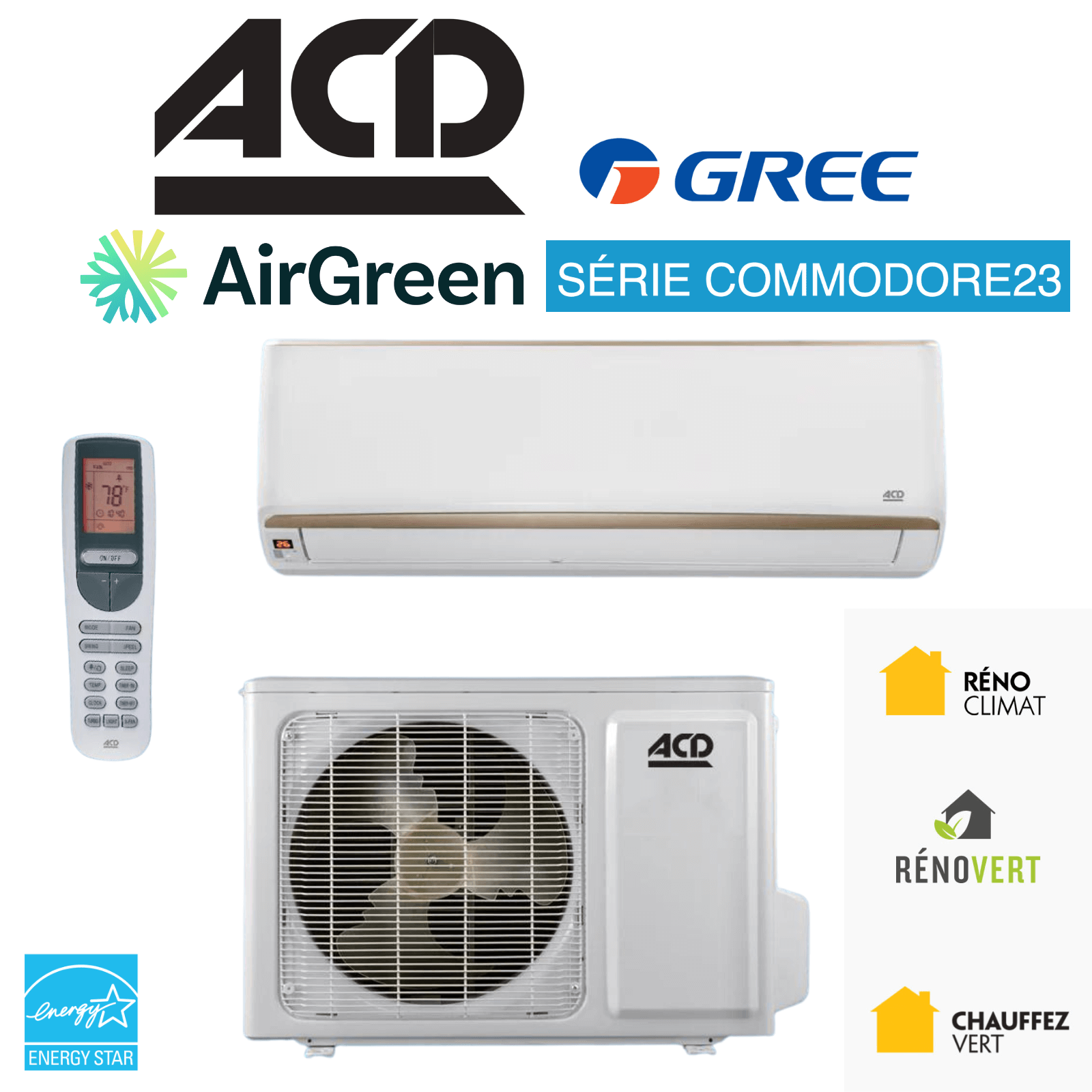 Installation Thermopompe ACD Commodore23 18000 BTU | Montréal, Laval ...